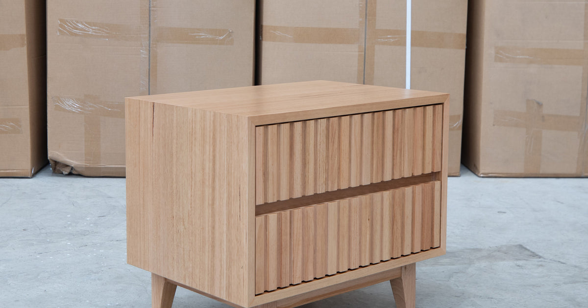 Urban Two Drawer Australian Messmate Hardwood Bedside– Warehouse ...
